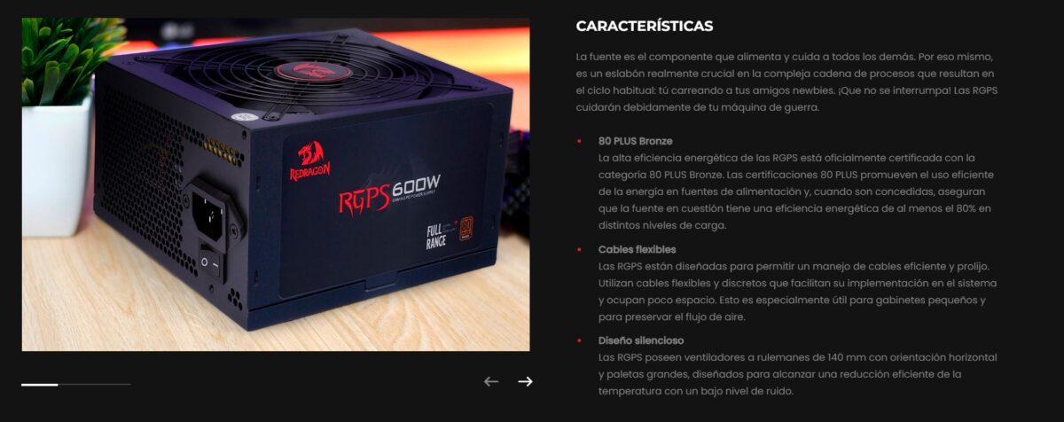Fuente de Poder Redragon GC-PS002, 600W, 80 Plus-Bronze | Jasaltec