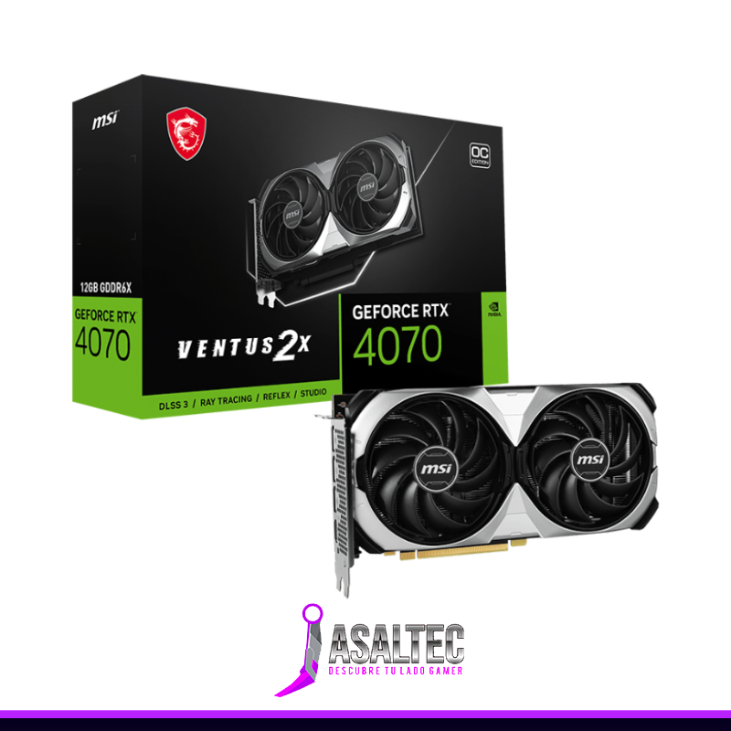 TARJETA GRAFICA GEFORCE MSI RTX 4070 VENTUS 2X 12GB OC GDDR6 SDRAM ...